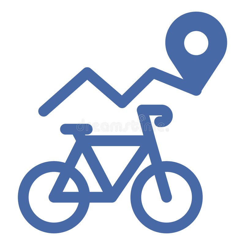Bicycle Route Isolated Vector Icon Which Can Easily Modify or Edit ...