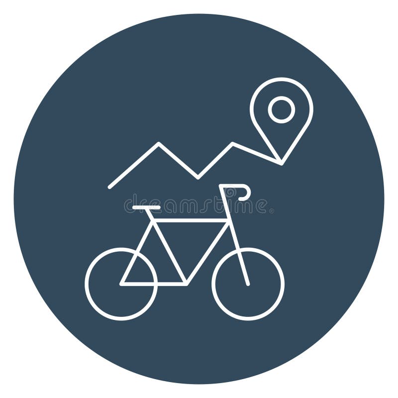 Bicycle Route Isolated Vector Icon Which Can Easily Modify or Edit ...