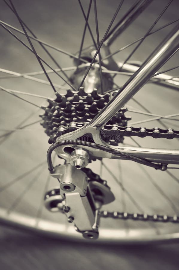 Bicycle s rear wheel stock photo. Image of cassette, gearshift - 42385896