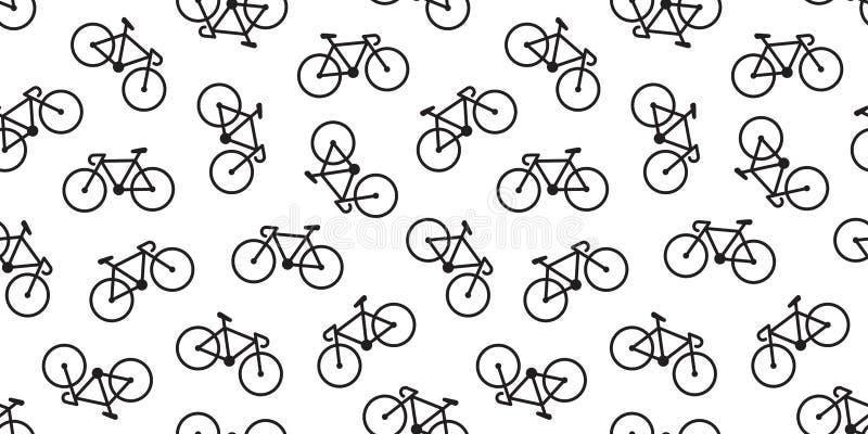 Bicycle Seamless Pattern Vector Cycling Isolated Background Wallpaper ...