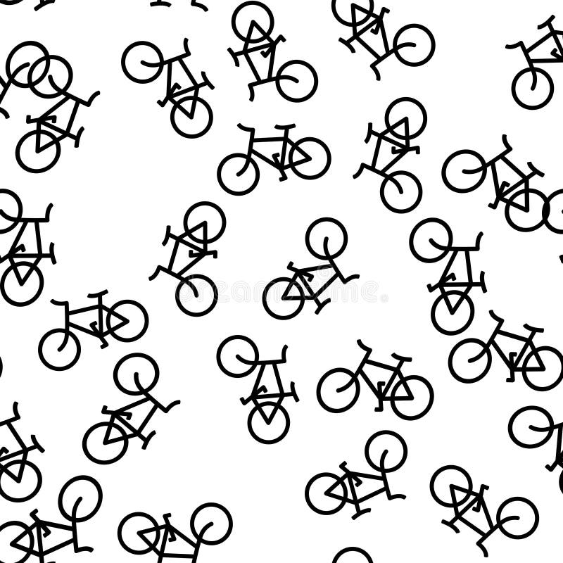 Bicycle Seamless Doodle Pattern, Hand Drawn Vector Stock Vector ...