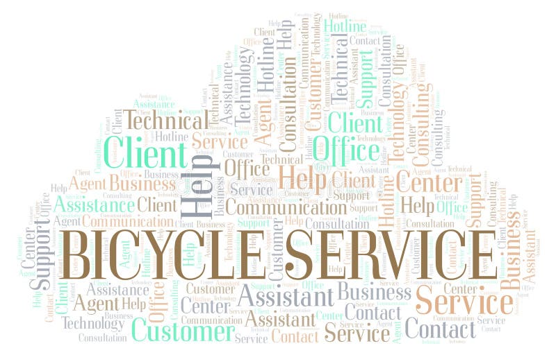 Bicycle Service word cloud stock illustration. Illustration of ...