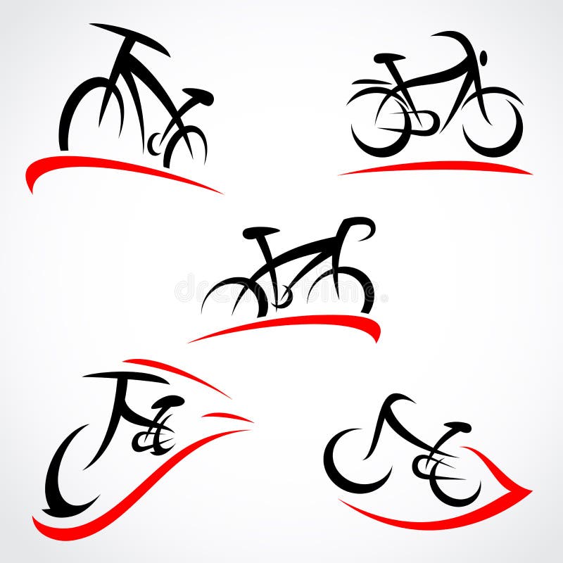 Stylized bicycle stock vector. Illustration of black - 33646416