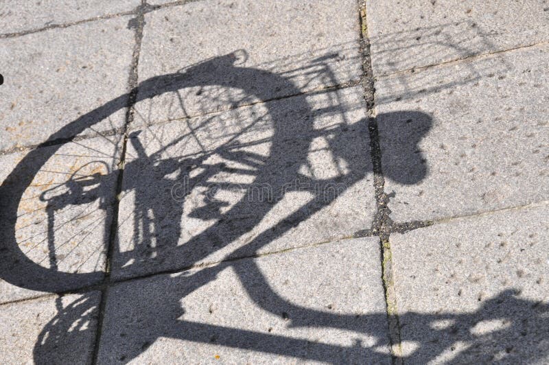 Bicycle Shadow stock photo. Image of street, sunshine - 5658084