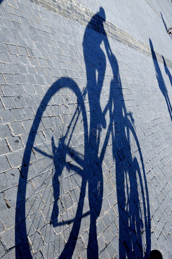 Bicycle shadow stock photo. Image of urban, fitness, bike - 12695288