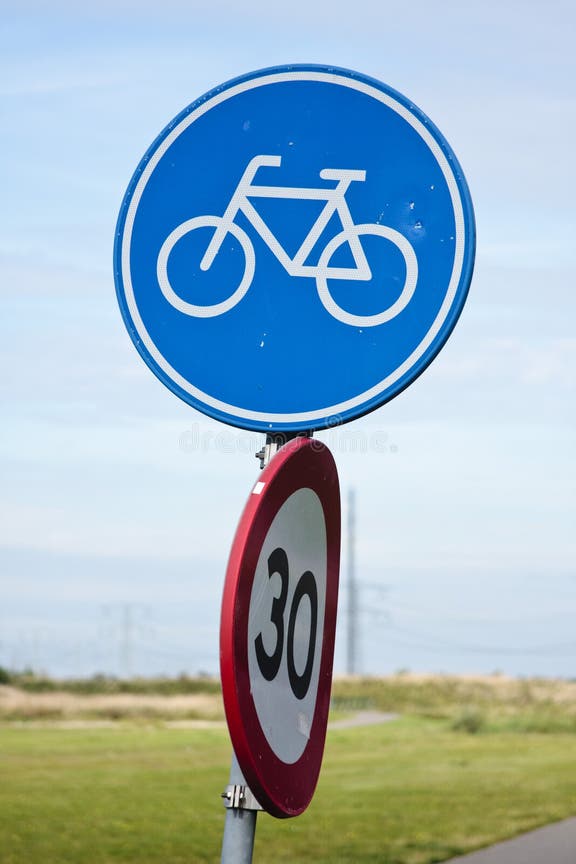 Bicycle sign stock photo. Image of roadsign, dutch, cycle - 25338130