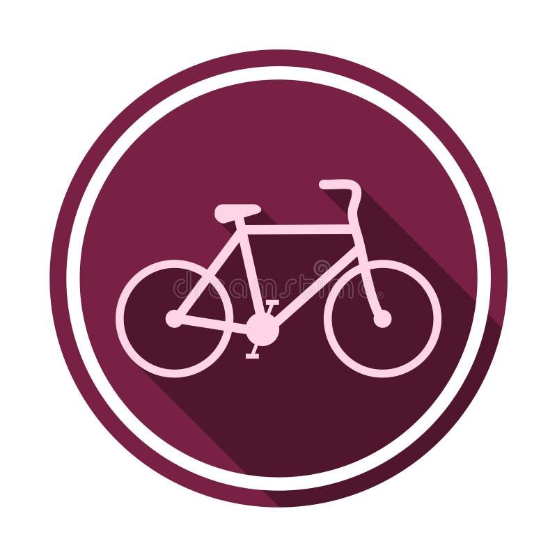 Bicycle sign icon stock vector. Illustration of pictogram - 84453731