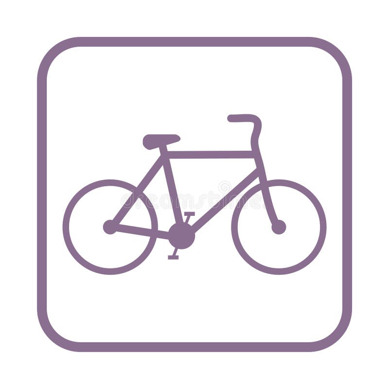 Bicycle sign icon stock vector. Illustration of outdoor - 84454401