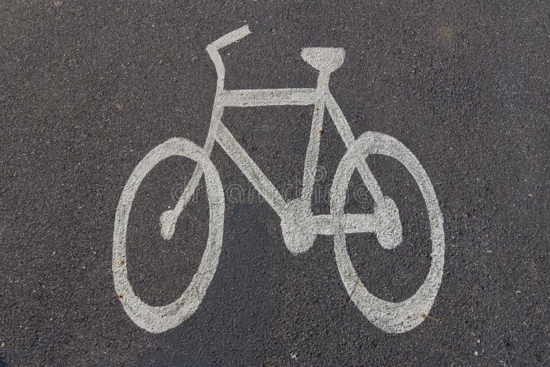 Bicycle sign stock image. Image of park, sign, symbol - 74786213