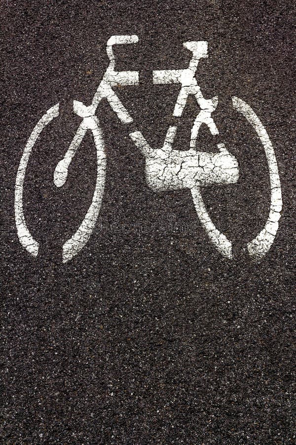 Bicycle sign stock image. Image of cyclist, asphalt, urban - 69871085