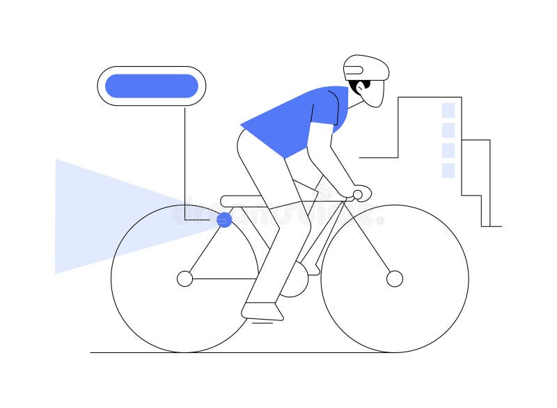 Bicycle Smart Brake Sensor Isolated Cartoon Vector Illustrations. Stock ...