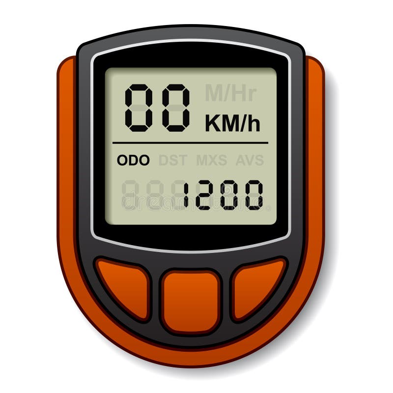 Bicycle Speedometer Computer Stock Vector - Illustration of graphic ...