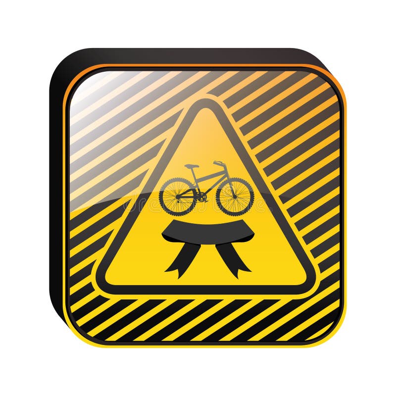 Bicycle in square icon stock vector. Illustration of construction ...