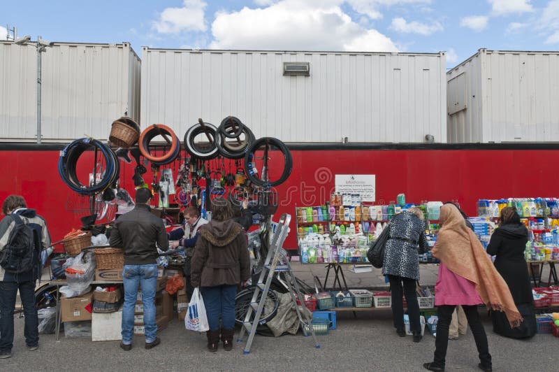 Bicycle Stall in Bricklane Market Editorial Stock Photo - Image of ...
