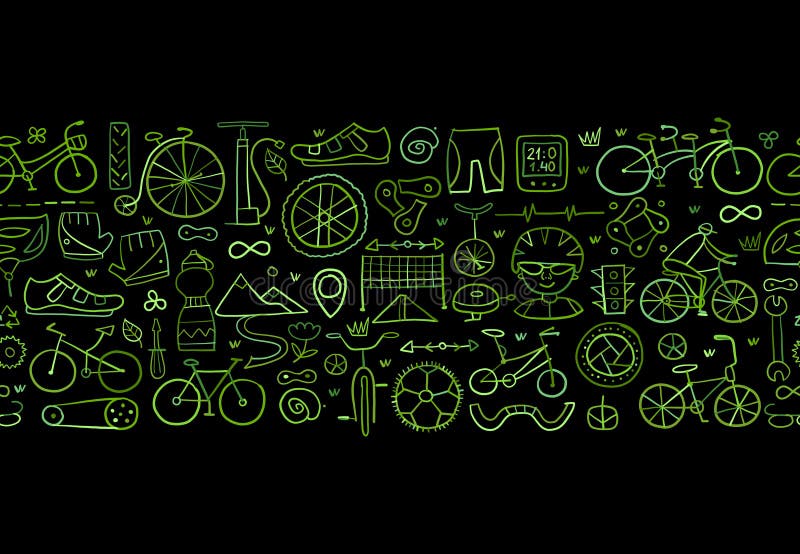 Bike Parts Pattern Background Stock Illustrations – 283 Bike Parts ...