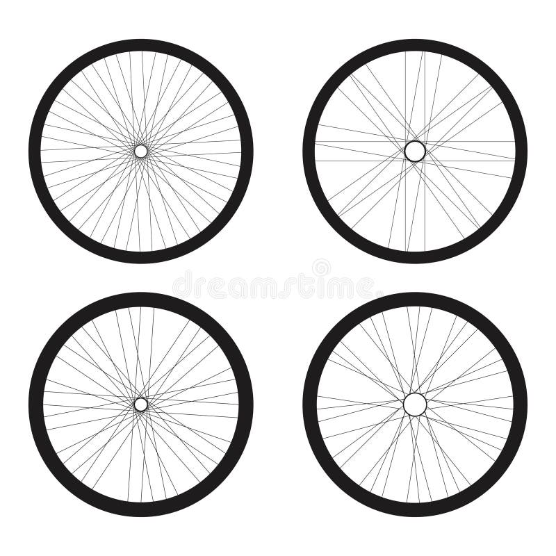 Bicycle Tires Set Vector Illustration Design Isolated Stock Vector ...
