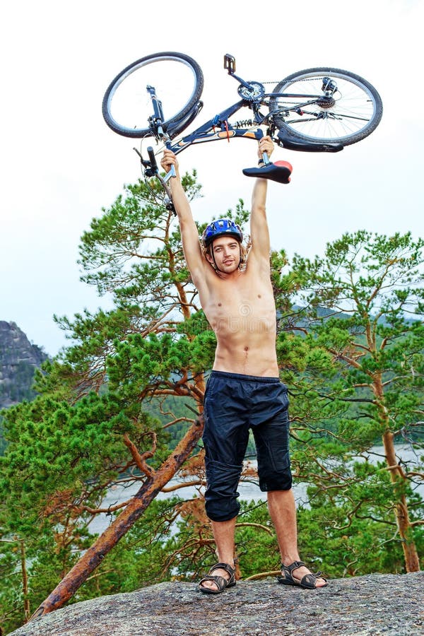 Bicycle on top stock photo. Image of extreme, active - 26415018