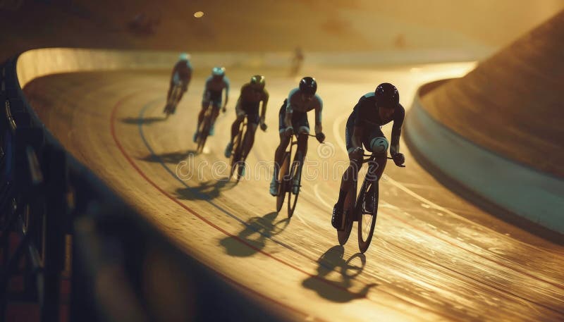 Bicycle Track Competition at the Summer by AI Generated Image Stock ...