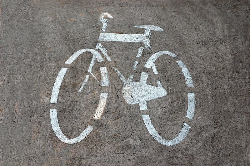 Bicycle track sign stock photo. Image of safety, wheel - 652020