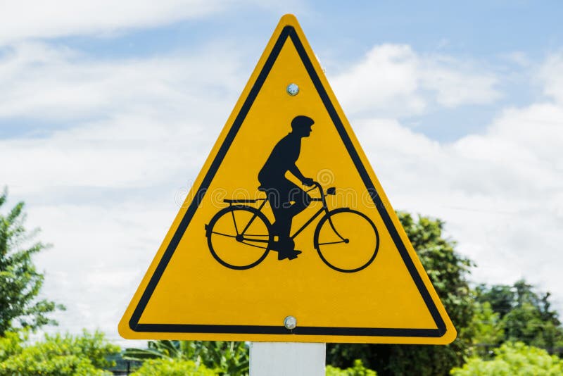 Bicycle traffic sign stock photo. Image of ride, cycle - 84265530