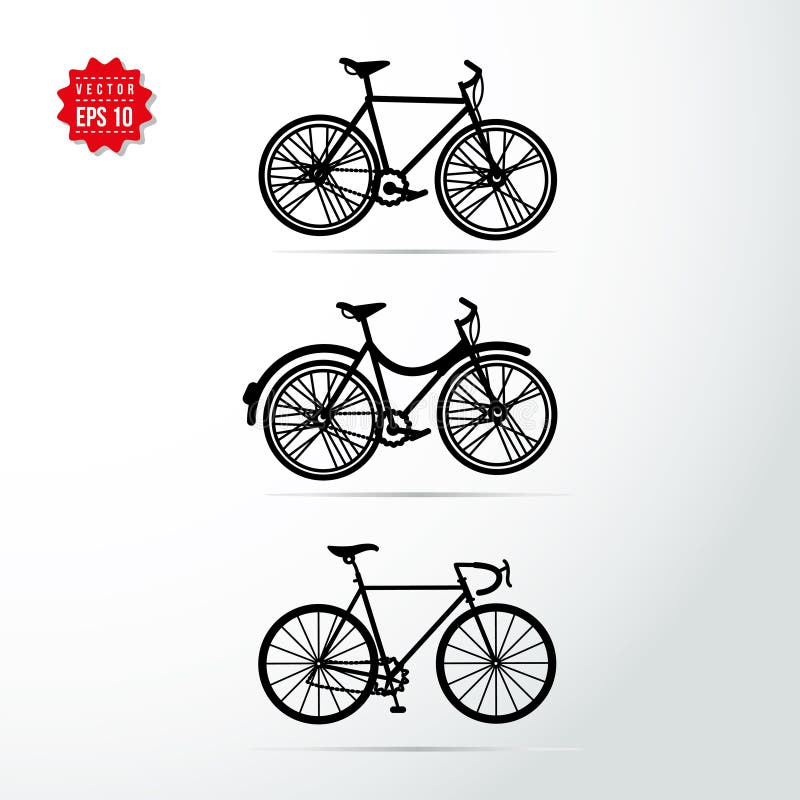 Bicycle vector icons set stock vector. Illustration of healthy - 90790808