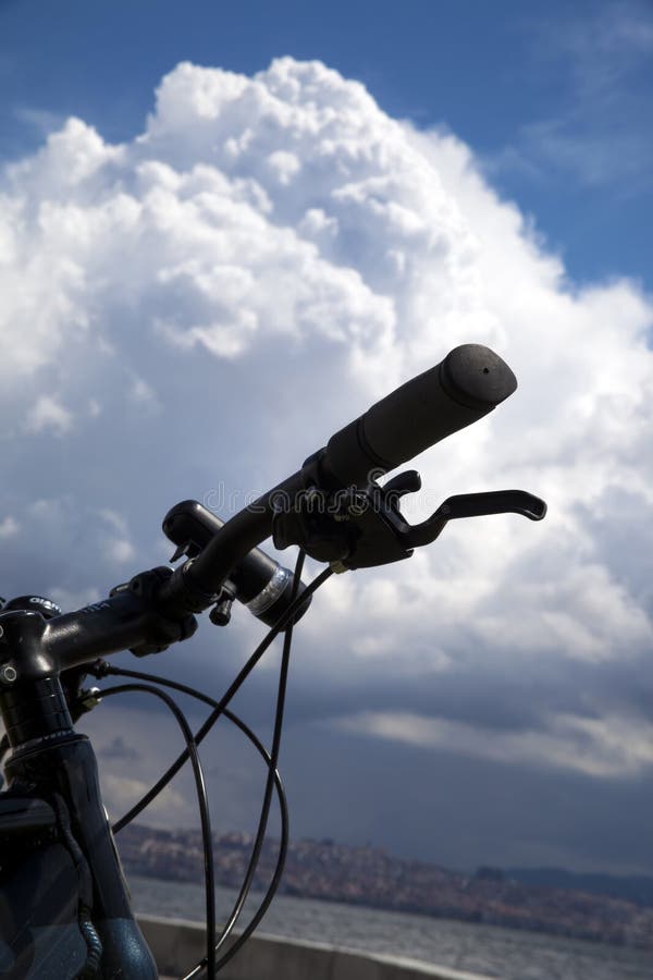 Bicycle View and the Clouds Stock Photo - Image of active, healthy ...