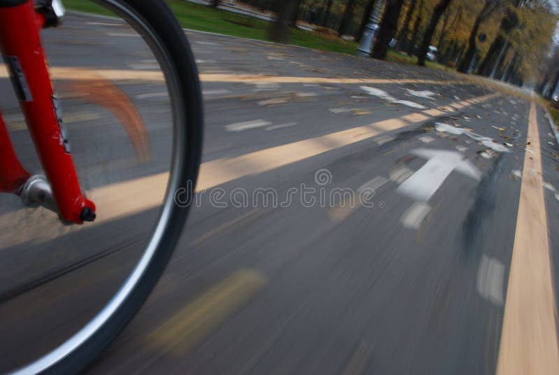 Bicycle Wheel Closeup in Motion Stock Photo - Image of vertigo, bicycle ...
