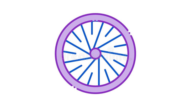 Bicycle Wheel Icon Animation Stock Video - Video of speed, bicyclist ...