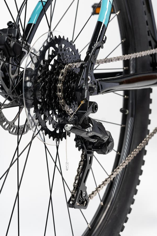 Bicycle Wheel Isolated Over White Background Close Up Stock Image ...