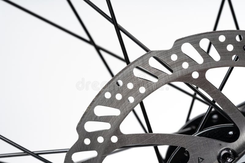Bicycle Wheel Isolated Over White Background Close Up Stock Image ...