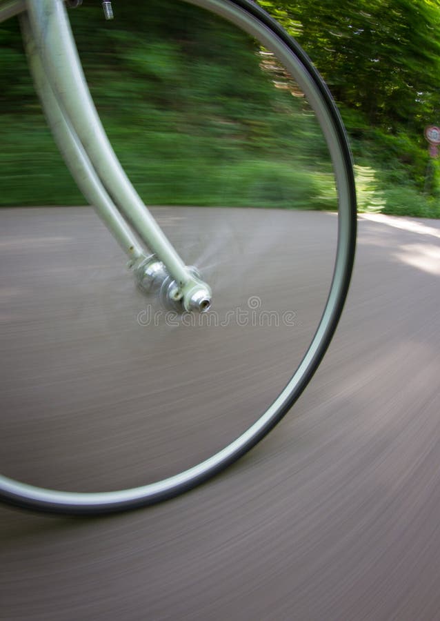 Bicycle speeding stock photo. Image of forest, biking - 15215354
