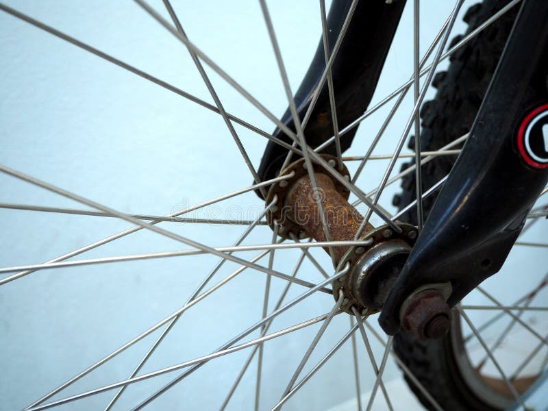 Bicycle Wheel, Part of the Mountain Bike Wheel Stock Photo - Image of ...