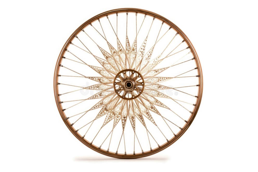 Bicycle Wheel with Spokes and Hub Isolated Stock Image - Image of ...