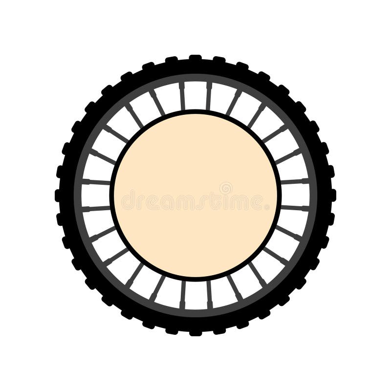 Bicycle Wheel with Spokes and a Large Empty Circle Inside. Stock Vector ...