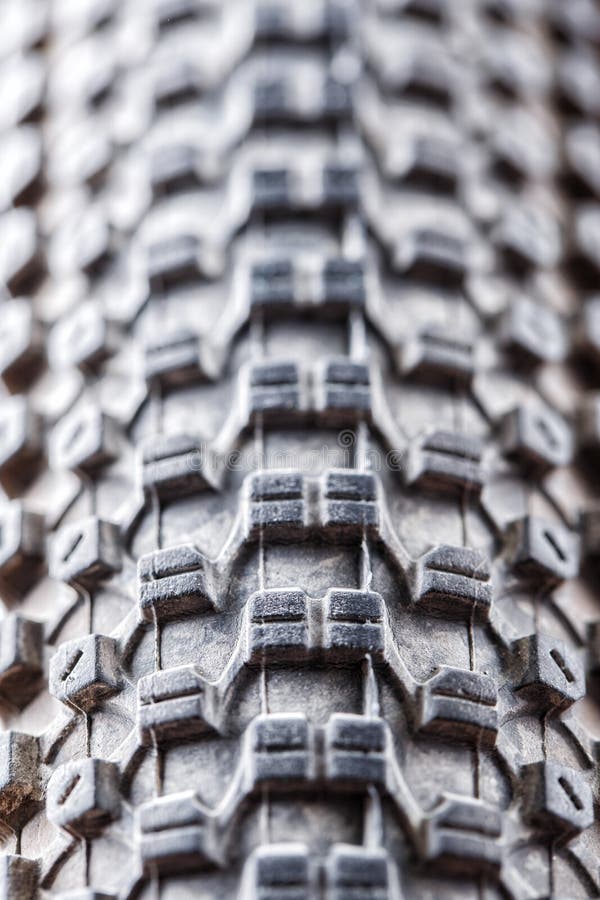 Bicycle Wheel and Tire Close Up on Tread Abstract. Macro Stock Photo ...