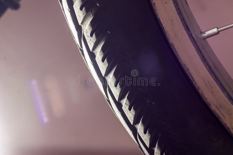 Bicycle Wheel Tyre Close-up Stock Photo - Image of closeup, rubber ...