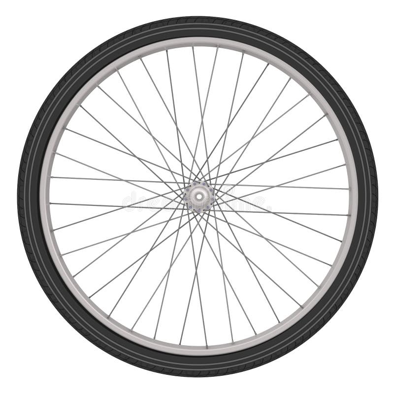 Bicycle wheel stock vector. Illustration of speed, white - 4885354