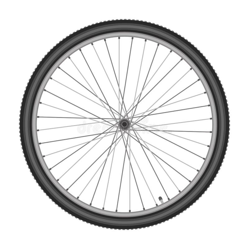Bicycle Wheel on White Background Vector Illustration Stock Vector ...