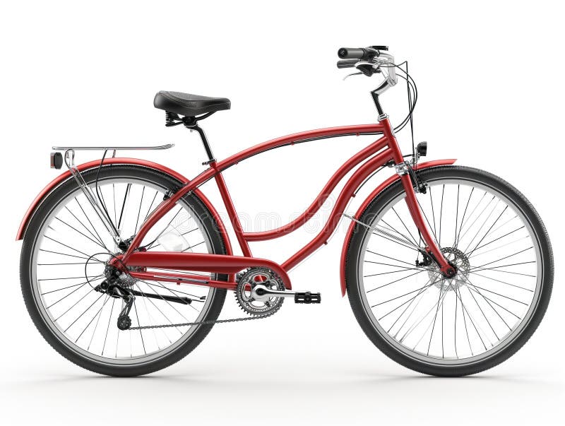 Bicycle on a White Background Stock Illustration - Illustration of ...