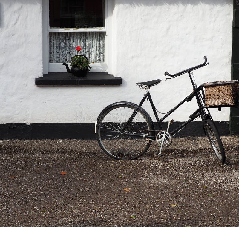 Bicycle and Window and Table in Country Loft Interior Design Room Stock ...
