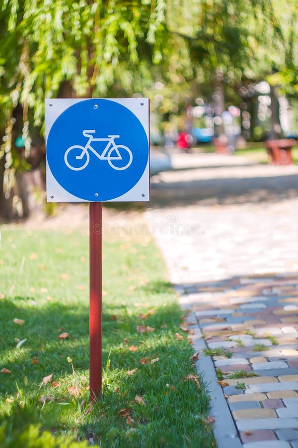 B40 - End of Bicycle Zone. Road Sign Indicating the End of the Obligatory Cycle Path or Lane ...