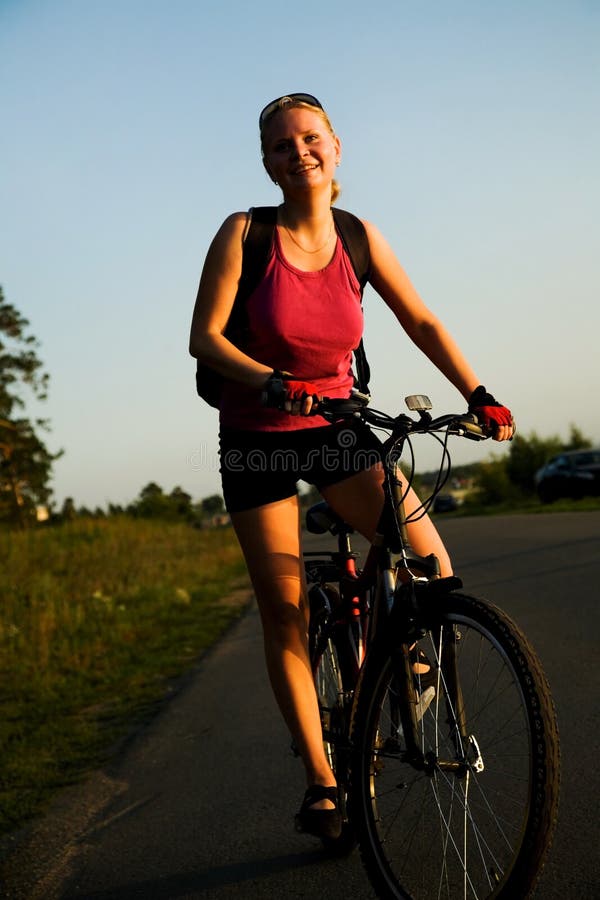 Bicycler stock image. Image of girl, tranquility, young - 11208967
