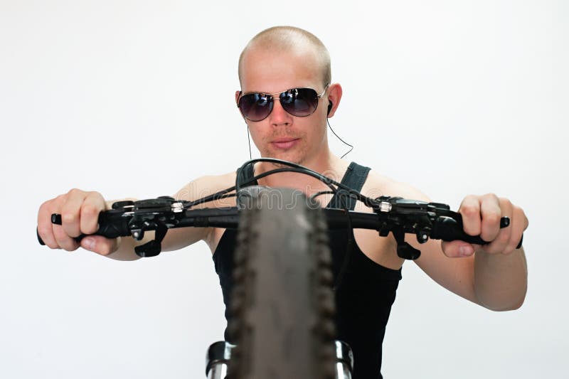 Bicyclist stock photo. Image of motion, steering, fascination - 25671156