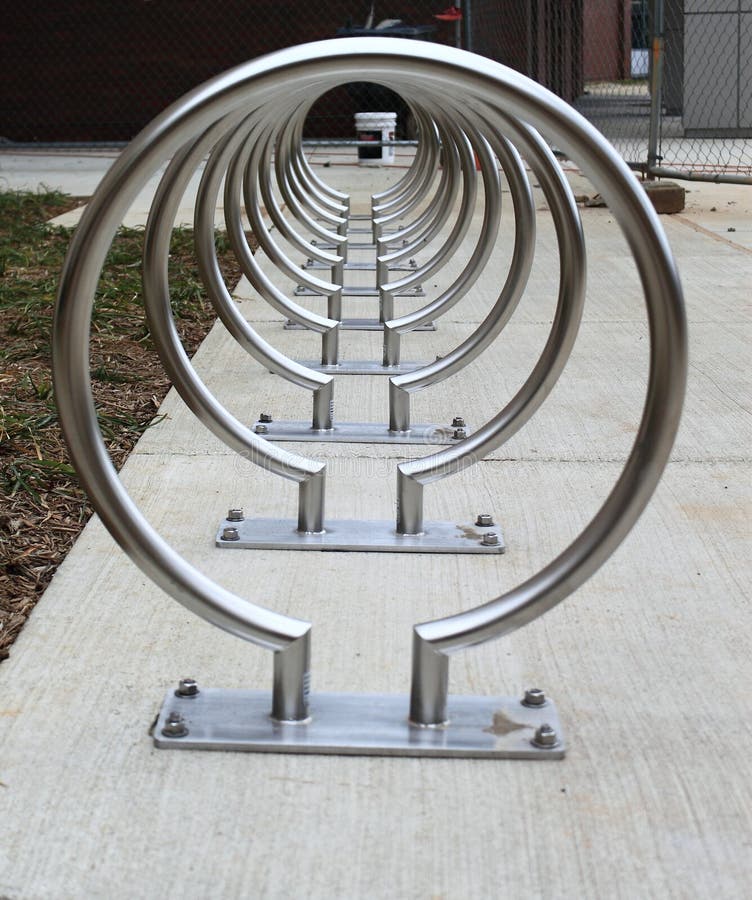 Bicycle Rack stock photo. Image of park, public, modern - 4444036