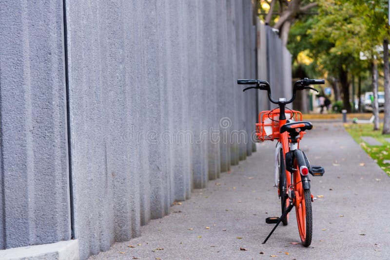 Bicyle on sidewalk stock image. Image of wheel, transportation - 137795659