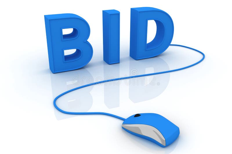 Online bid stock illustration. Illustration of computer - 11678081