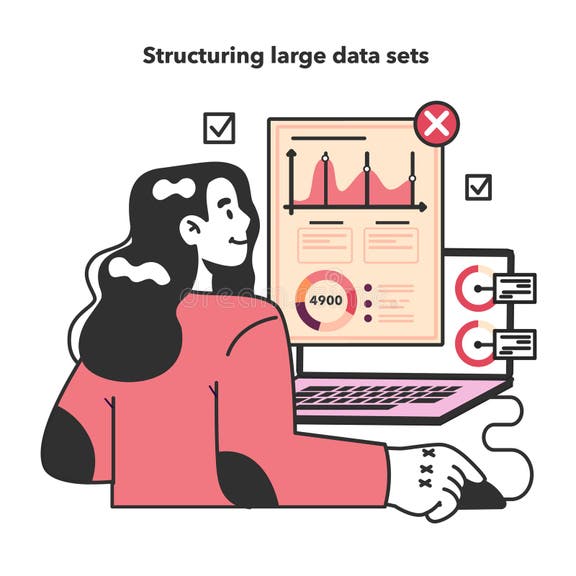 Bid Data Structuring. Data Science and Optimization for Machine Stock Vector - Illustration of ...