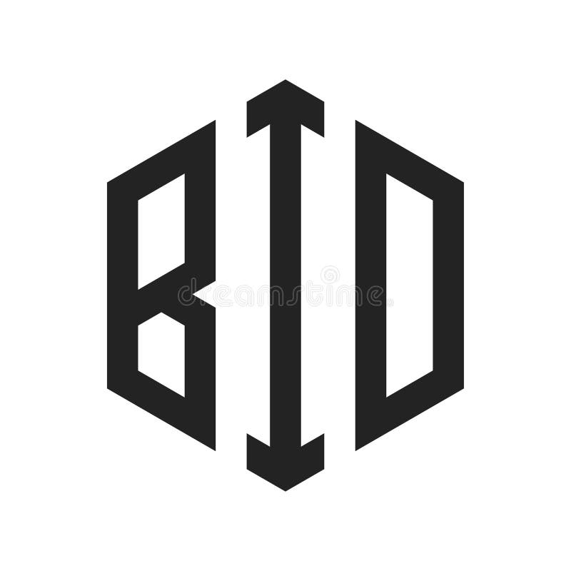 BID Logo Design. Initial Letter BID Monogram Logo Using Hexagon Shape ...