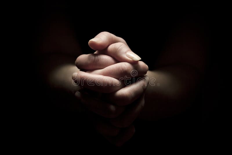 Bid met Gevouwen Handen stock afbeelding. Image of spiritualiteit ...