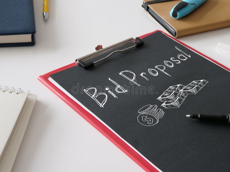 Bid Proposal is Shown on the Photo Using the Text Stock Photo - Image ...